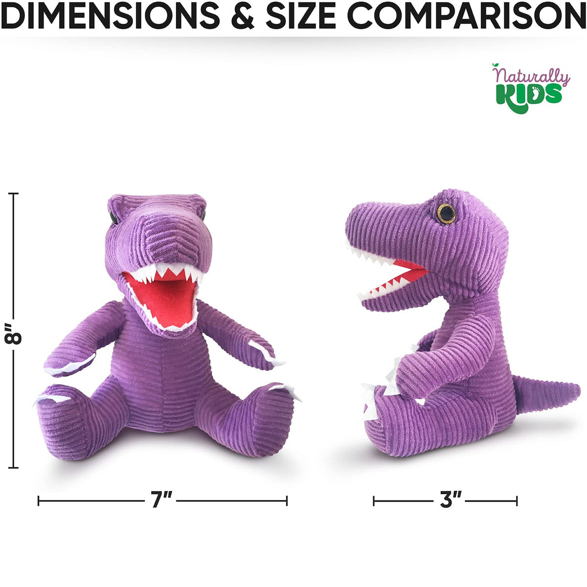 🦖 Toddler Purple Dinosaur Plush T-Rex Stuffed Toy – 🦖 Naturally KIDS ...