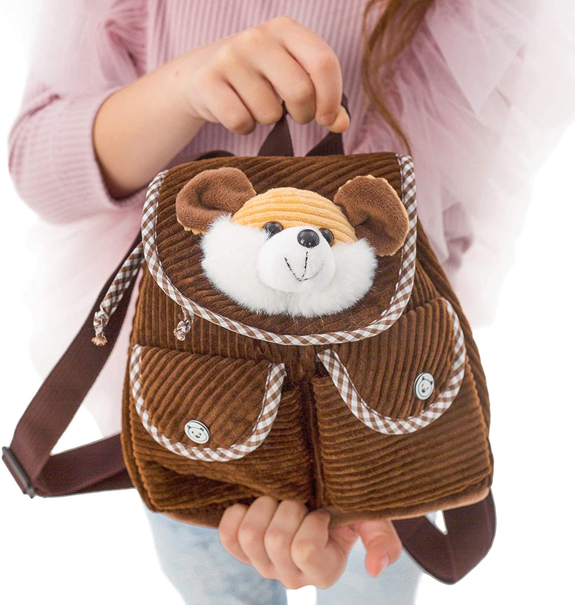 🐭 Toddler Corduroy Backpack with Plush Mouse / Rat Toy — MINI – 🦖 ...